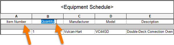 Tutorial 1 - Create an Equipment Schedule