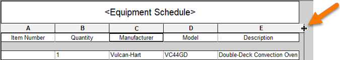 Tutorial 1 - Create an Equipment Schedule