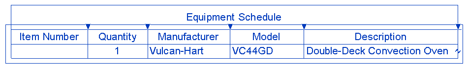 Tutorial 1 - Create an Equipment Schedule