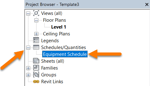 Tutorial 1 - Create an Equipment Schedule
